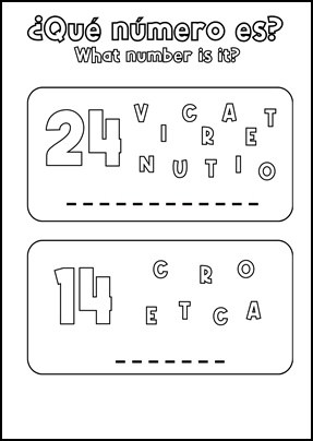 What number is it? 1 - Spanish Numbers Worksheet | Spanish Level