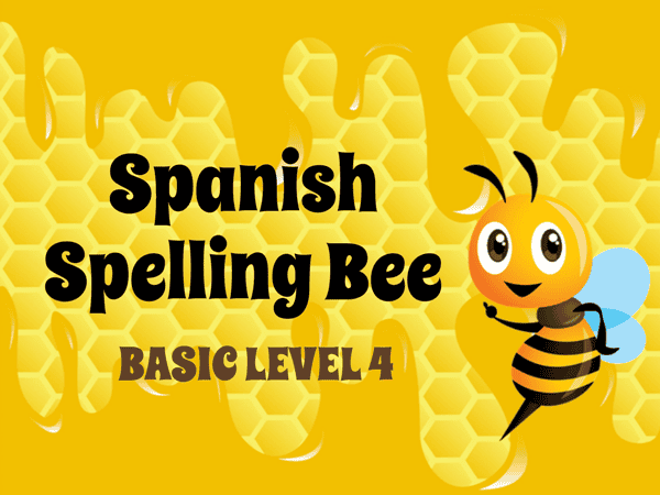Spanish Spelling Bee Game - Basic Level 1 | Spanish Level