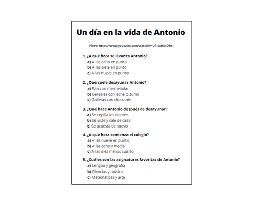 [PDF] Spanish story for beginners: Un día en la vida de Antonio ...