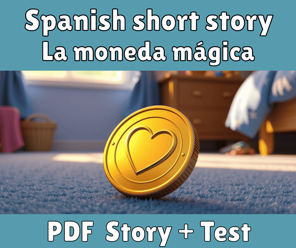 [PDF] Spanish story for beginners: La moneda mágica | Spanish Level